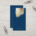 Golden Swash Logo Prussian Blue Earring Display Business Card | Zazzle