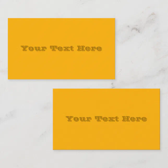 Goldenrod Yellow Autumn Fall Solid Colour Business Card | Zazzle