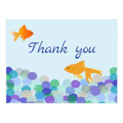 Orange Fish Thank You Cards | Zazzle UK
