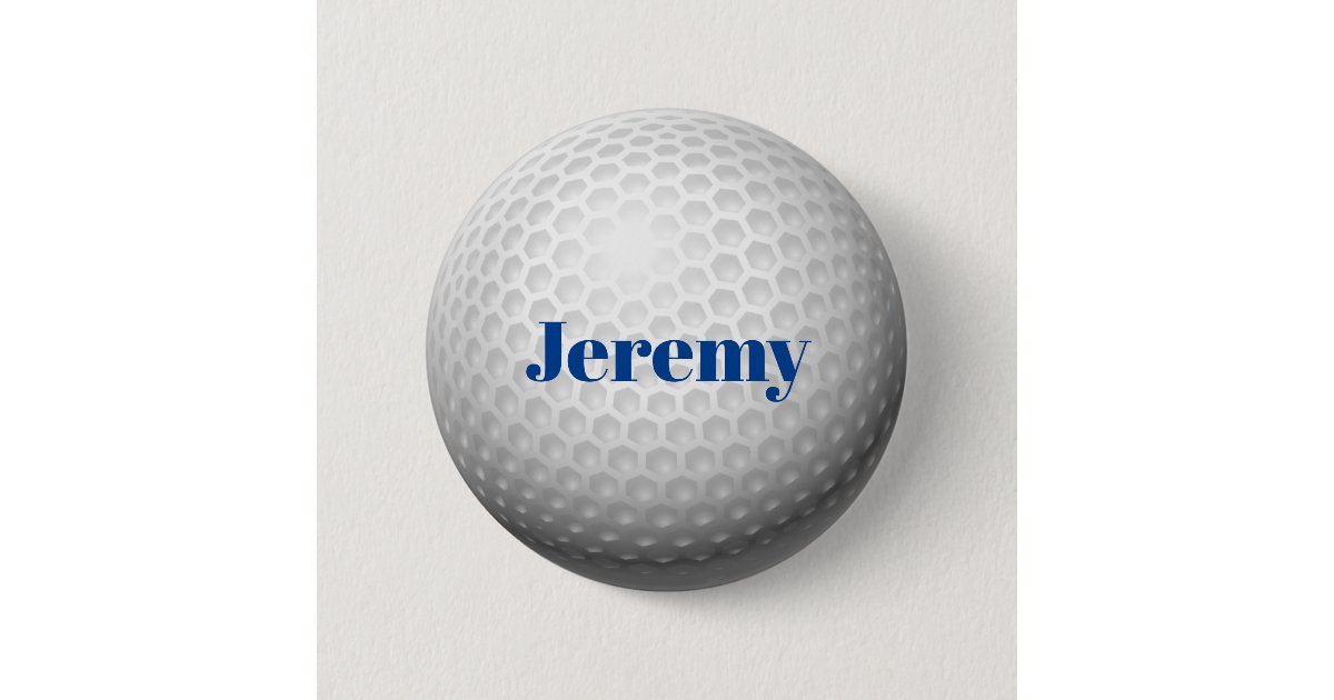 Golf Ball Template, customisable, Button | Zazzle