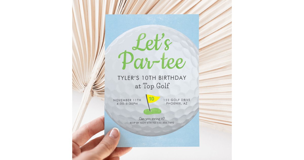 Golf Birthday Par-tee Invitation | Zazzle