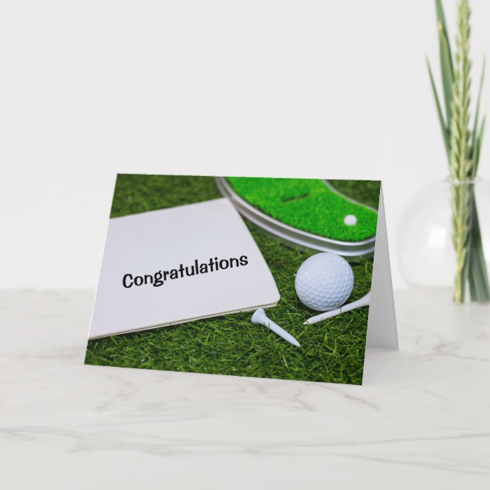 Golf Congratulations Graduate Card with golf ball | Zazzle.co.uk