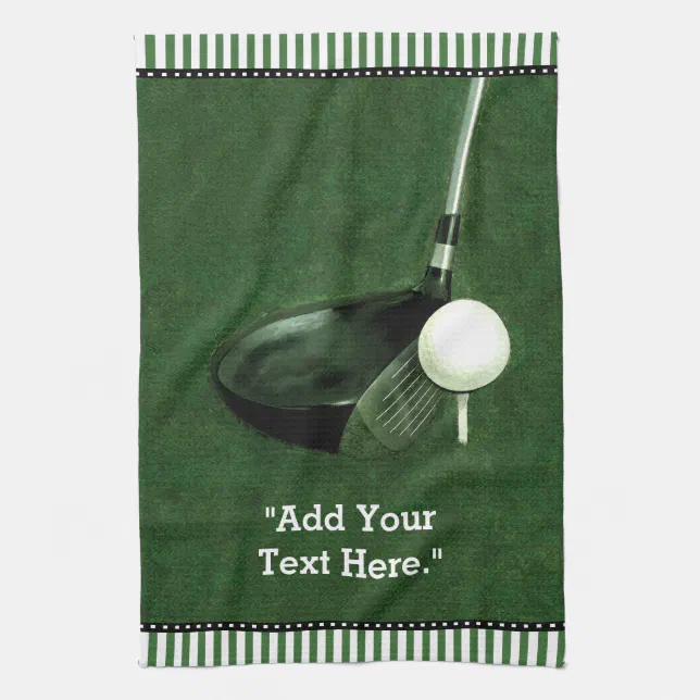 golf sports tea towel | Zazzle