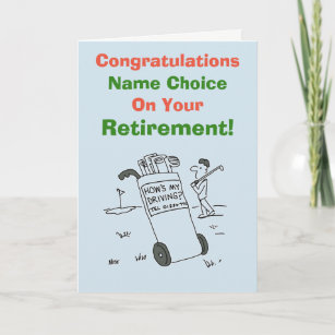 Funny Golf Retirement Cards | Zazzle UK