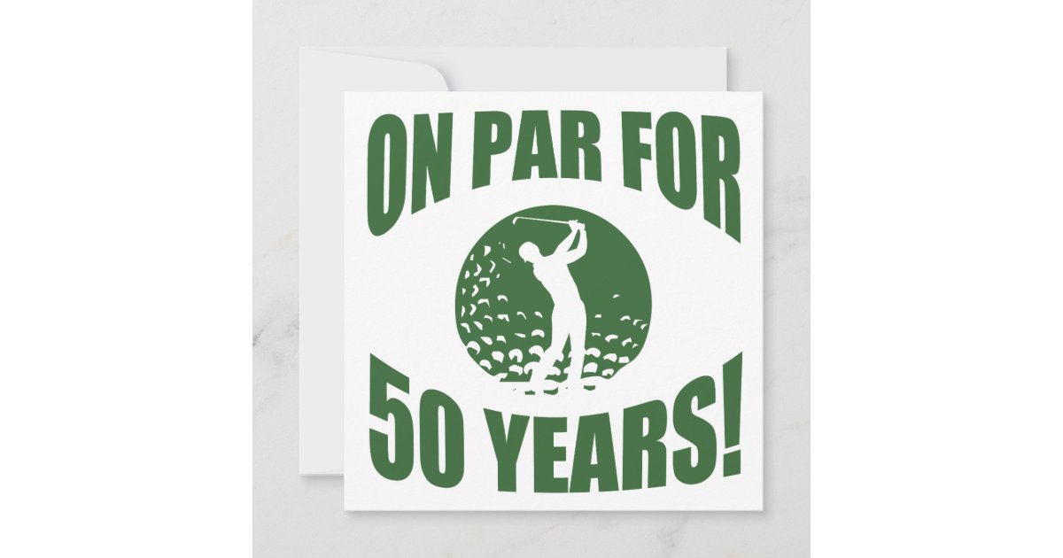 Golfer's 50th Birthday Card | Zazzle