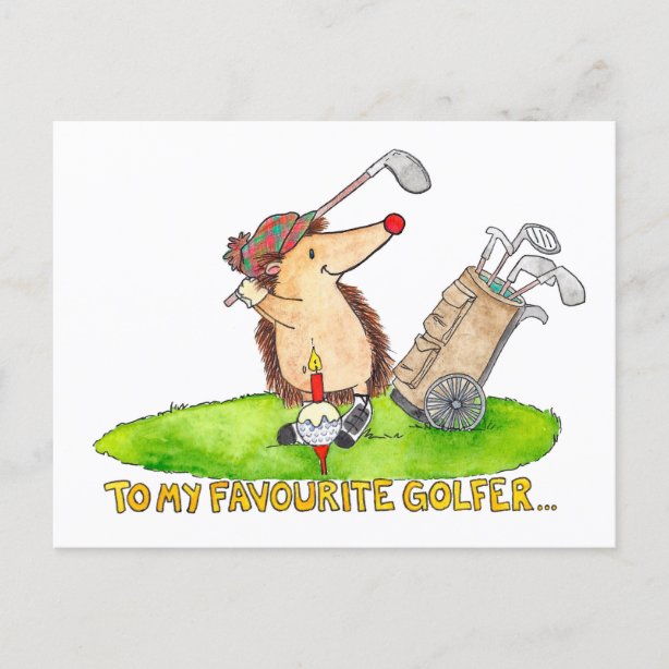 Funny Golf Cartoon Postcards Seasonal Cards | Zazzle.co.uk
