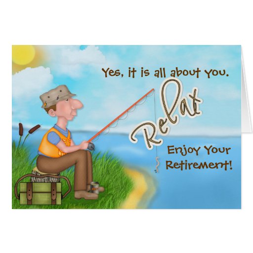 Gone Fishing - with Verse - Retirement Greeting Card | Zazzle