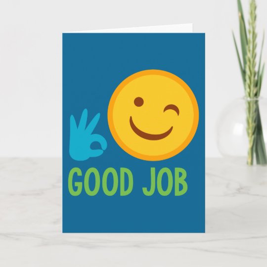 Good Job Emoji Card | Zazzle.co.uk