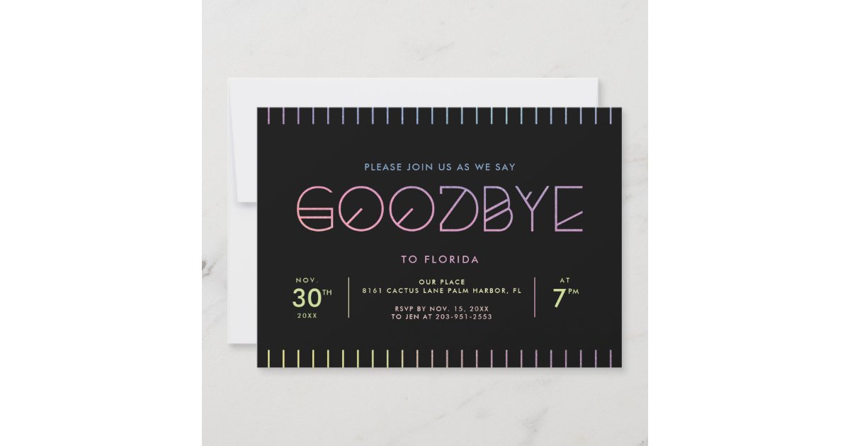 Goodbye Party Invitation | Zazzle