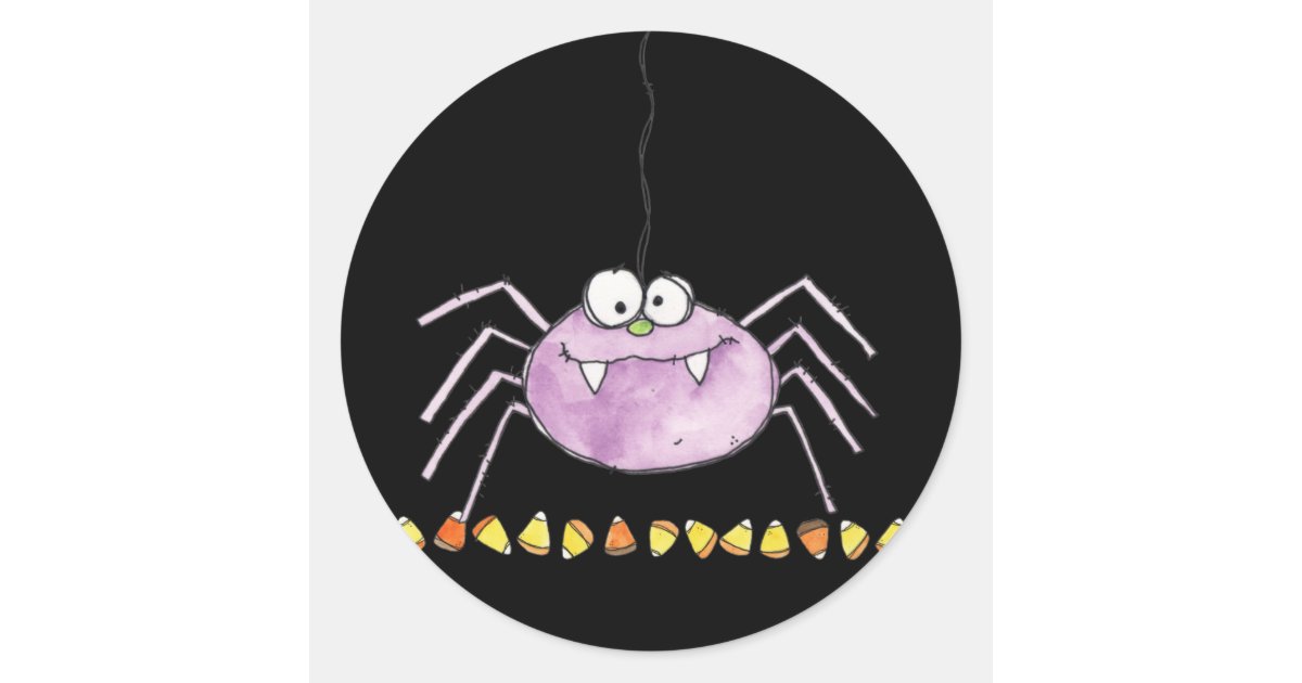 goofy spider classic round sticker | Zazzle