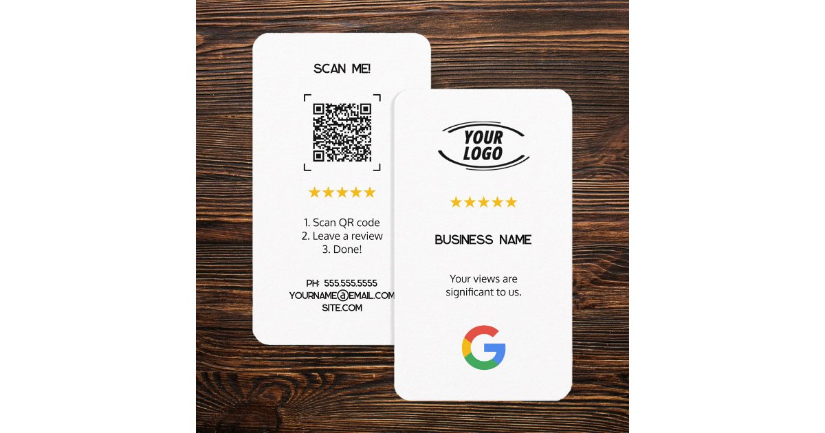 Google Custom Review Cards | Zazzle