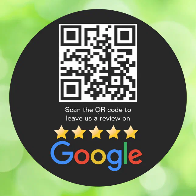 Google Review QR Code Scan Me Classic Round Sticker | Zazzle