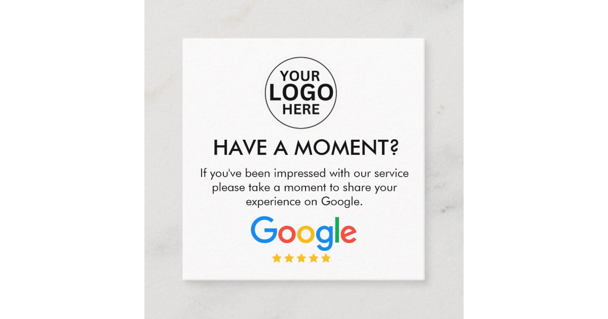 Google Review With QR Code Link 2023 Square Business Card | Zazzle
