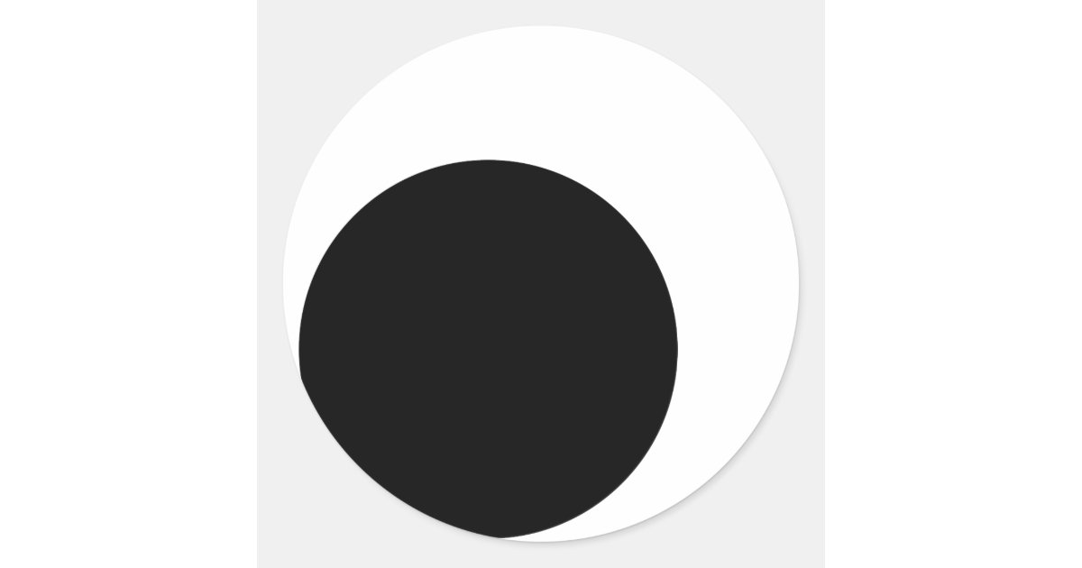 Googly Eyes (border) Classic Round Sticker | Zazzle