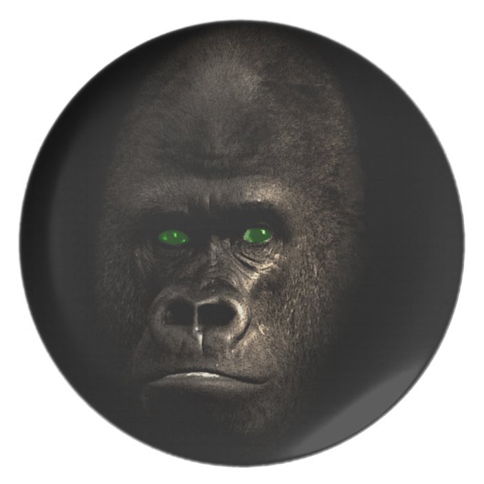 Gorilla Ape Monkey Plate | Zazzle.co.uk