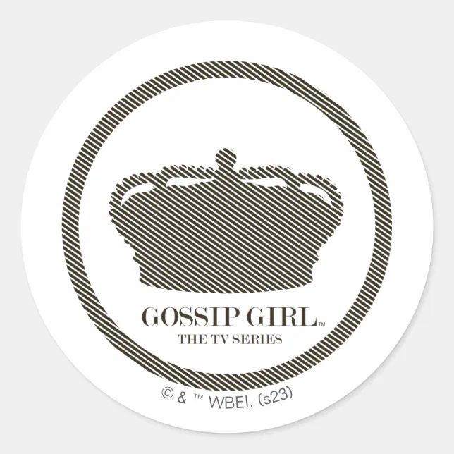 Gossip Girl TV Series Crown Icon Classic Round Sticker | Zazzle