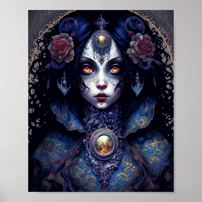 Goth Lady Gothic Fantasy Art Poster | Zazzle