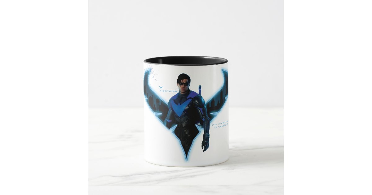 Gotham Knights Nightwing in Logo Mug | Zazzle
