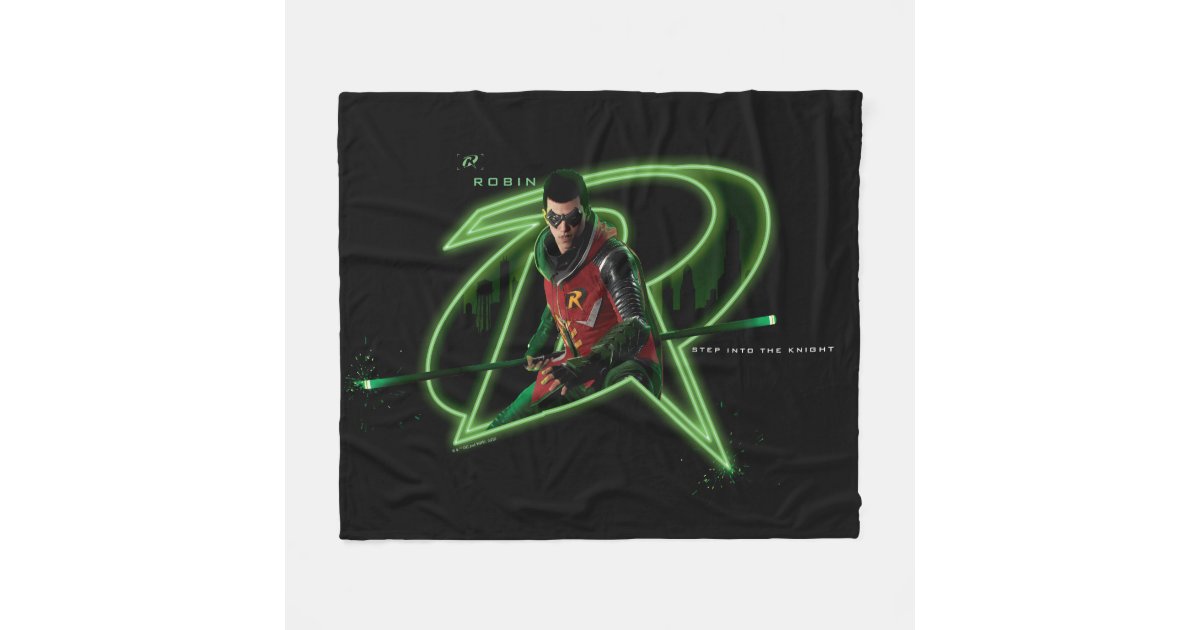 Gotham Knights Robin in Logo Fleece Blanket | Zazzle