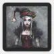 Gothic Christmas Square Sticker | Zazzle
