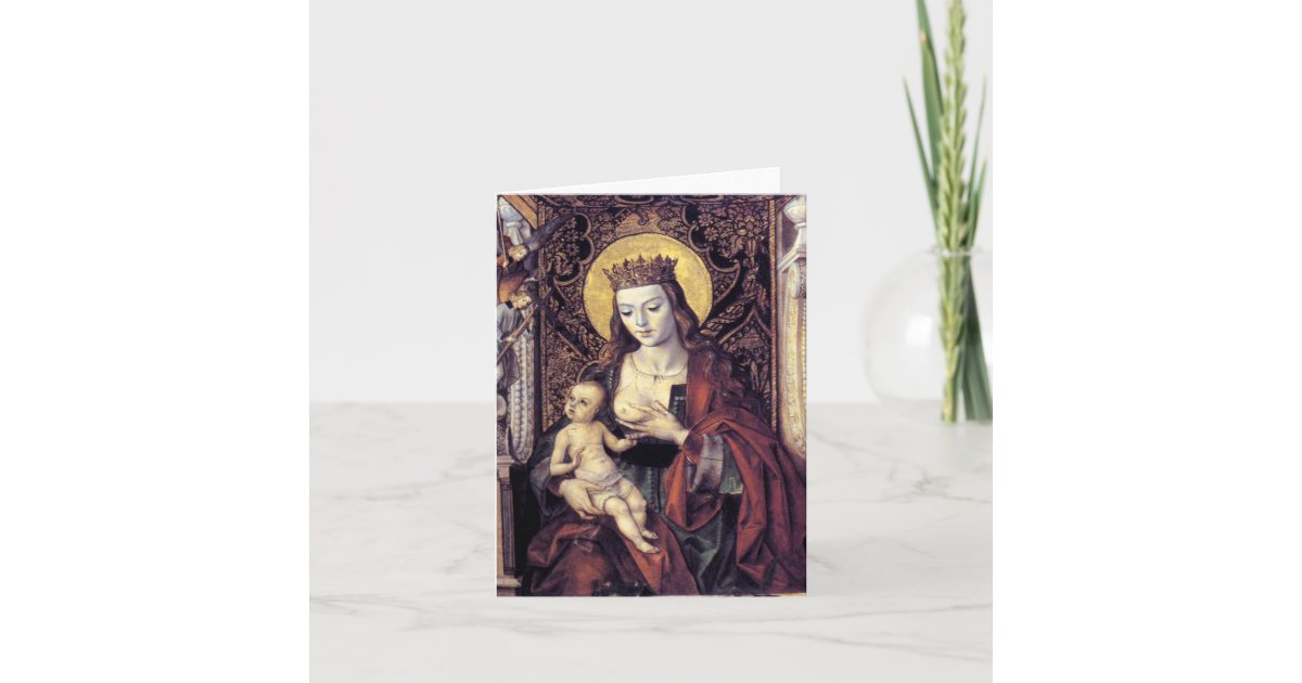 Gothic Madonna and Child card | Zazzle