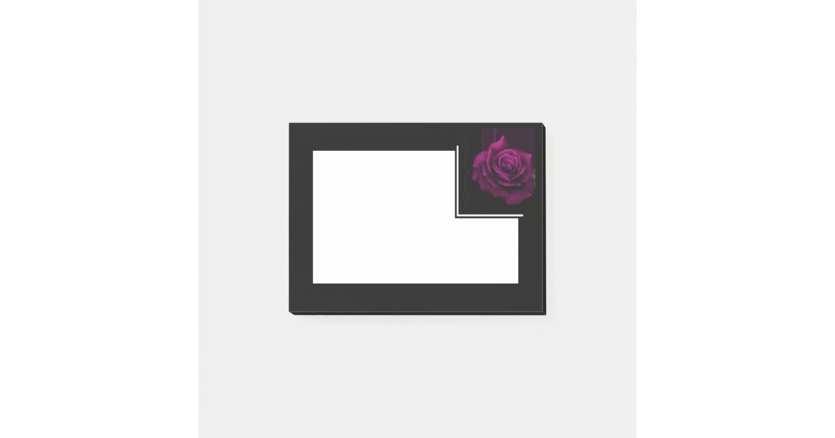 Gothic Purple-Red Rose Flower Post-it Notes | Zazzle