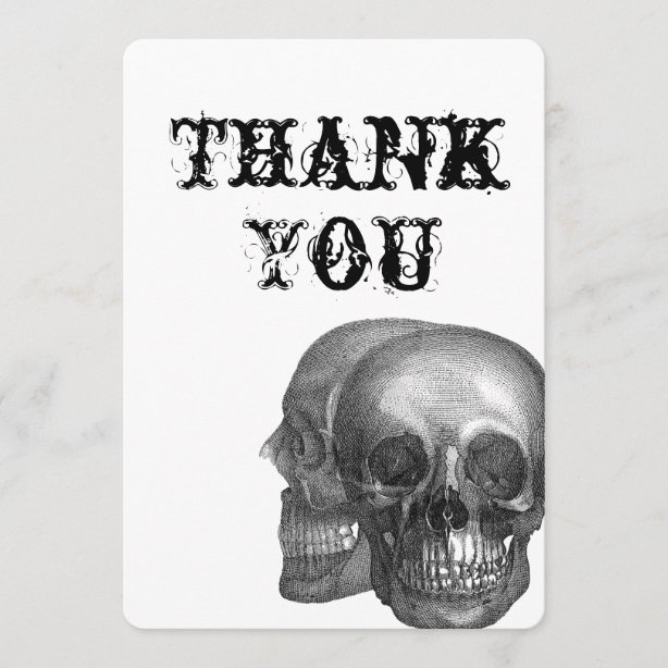 Gothic Thank You Cards | Zazzle UK