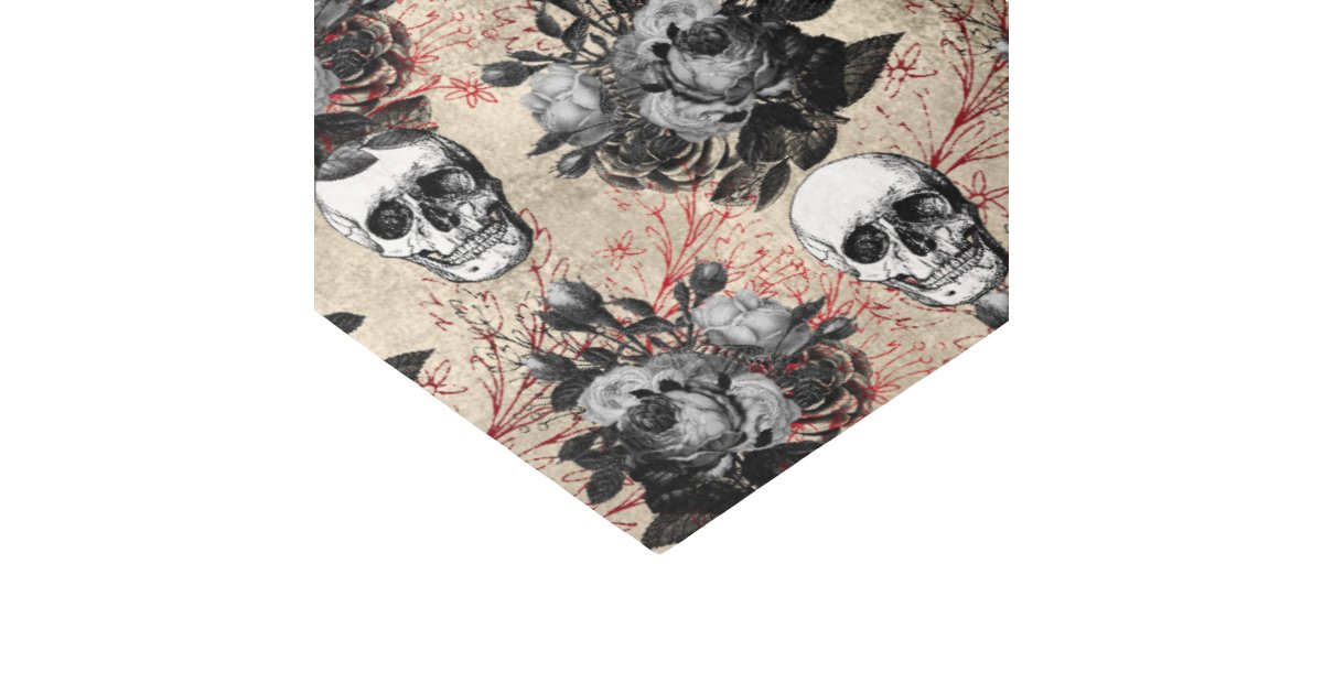 Gothic skulls tiled party tissue paper | Zazzle
