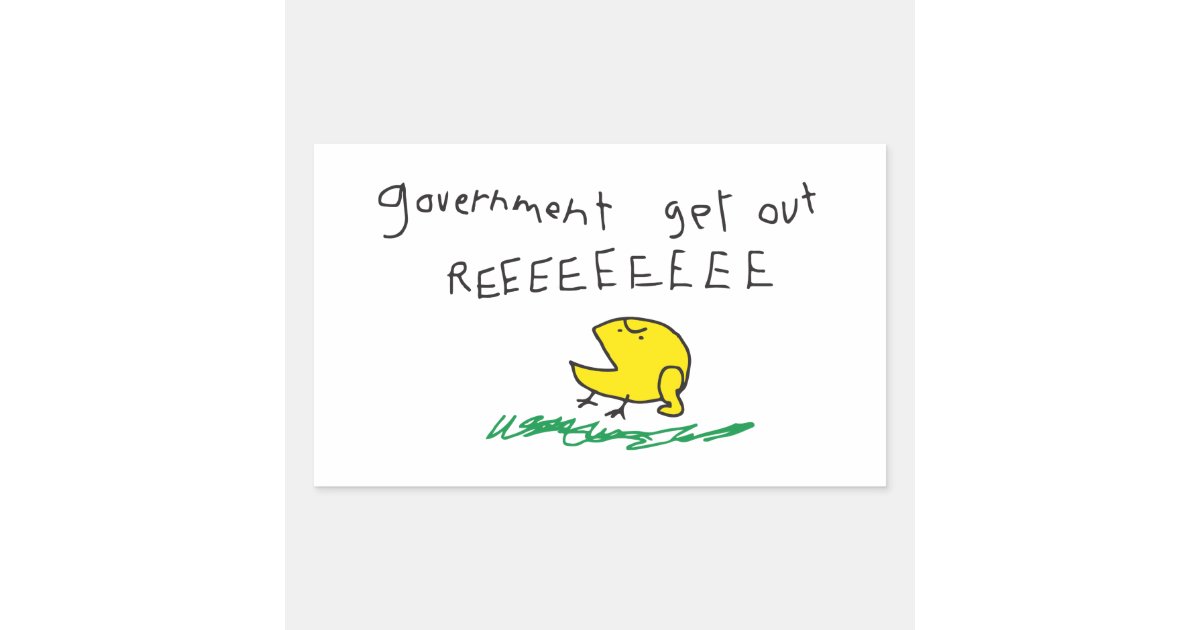 Government get out REE SNEKRIGHT Gadsden Flag Rectangular Sticker | Zazzle
