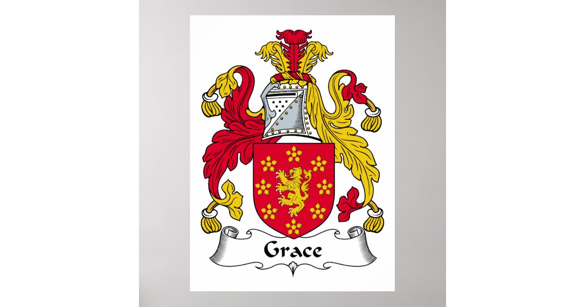 Grace Family Crest Poster | Zazzle
