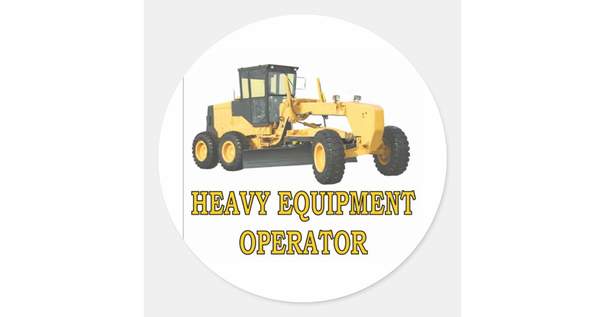 GRADER CLASSIC ROUND STICKER | Zazzle