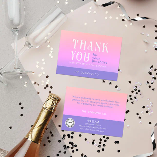 Gradient Package Insert Card | Zazzle