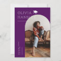 Graduate Name Violet Arch Graduation Announcement | Zazzle