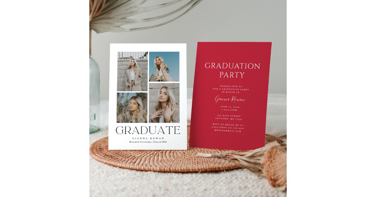 Graduate Prestige Graduation Photo Invitation | Zazzle
