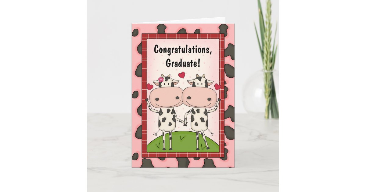 Graduation Congratulations - Cows Card | Zazzle.co.uk