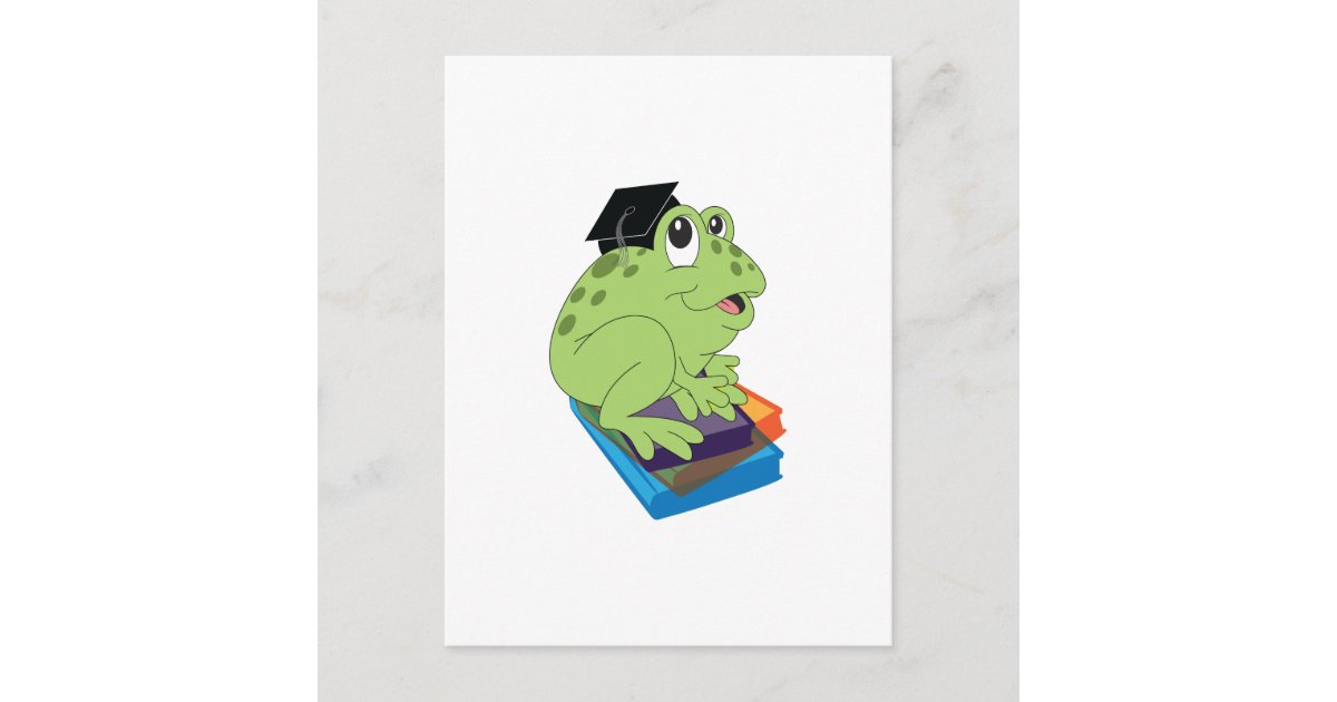 Graduation Frog Announcement Postcard | Zazzle