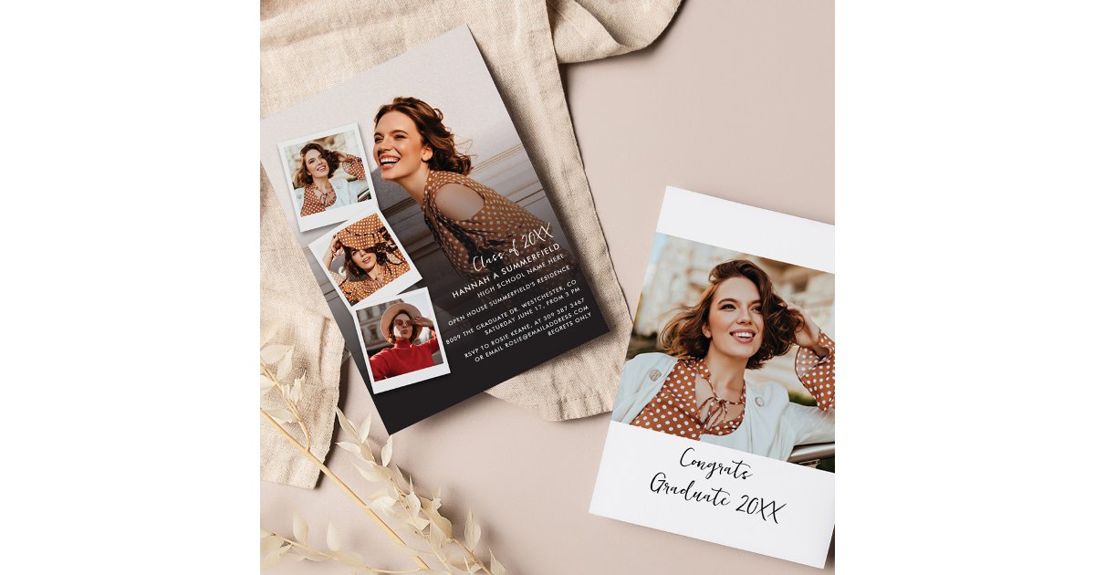 Graduation Multi Photo Grad 2024 Party Invitation | Zazzle