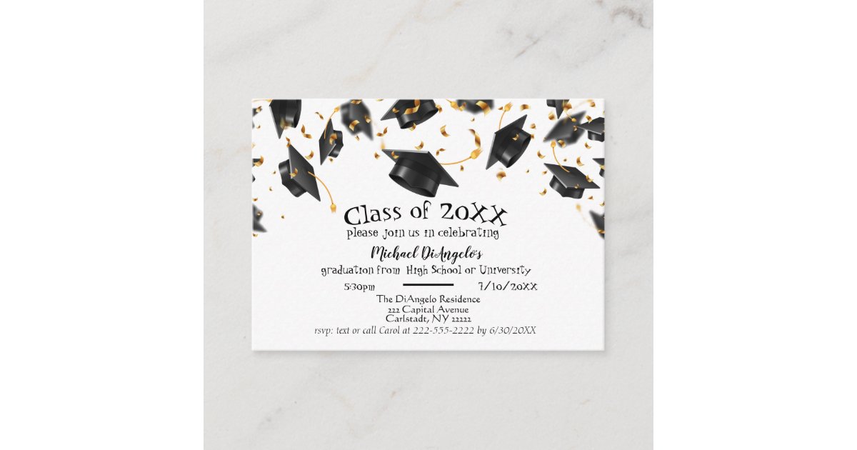 Graduation Party Postcard Invitation | Zazzle