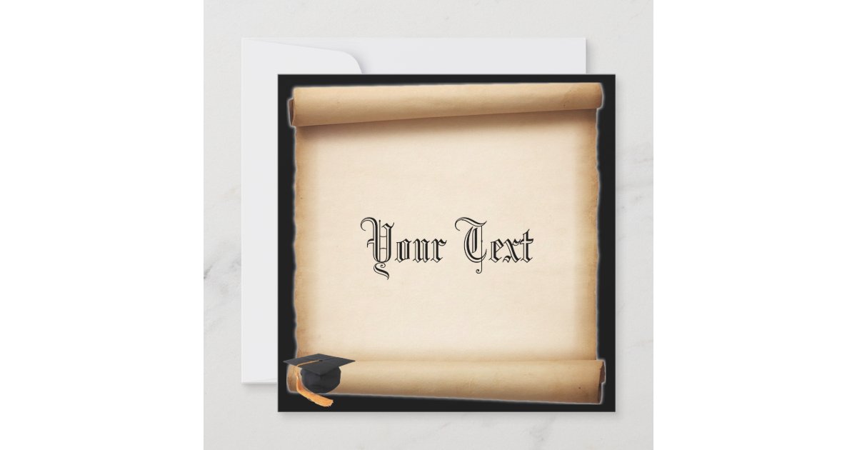 Graduation Scroll template | Zazzle