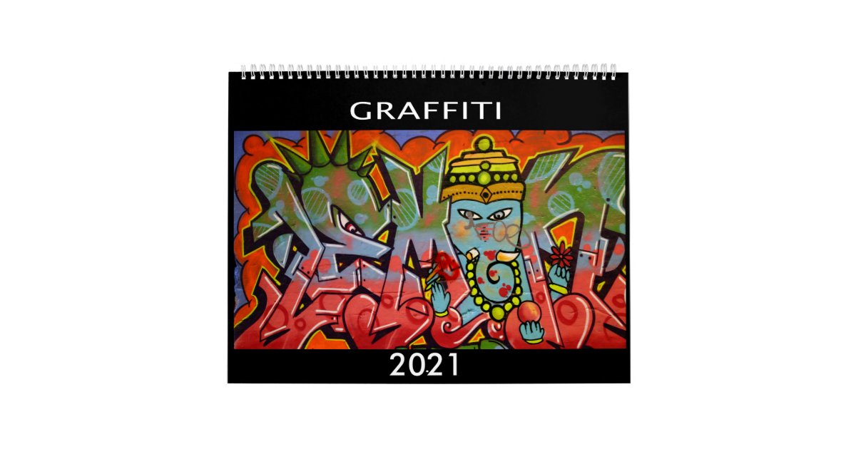 Graffiti calendar 2021 | Zazzle