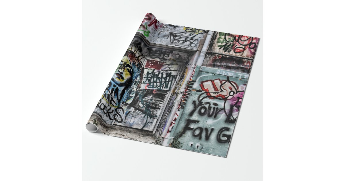 Graffiti Modern Cool Urban Street Art Wrapping Paper | Zazzle