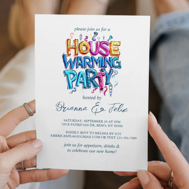 Graffiti Style House Warming Party Invitation | Zazzle