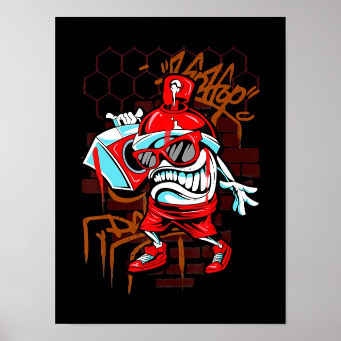 Grafi Art Spray Paint Urban Hip Hop Music Lover Poster | Zazzle.co.uk