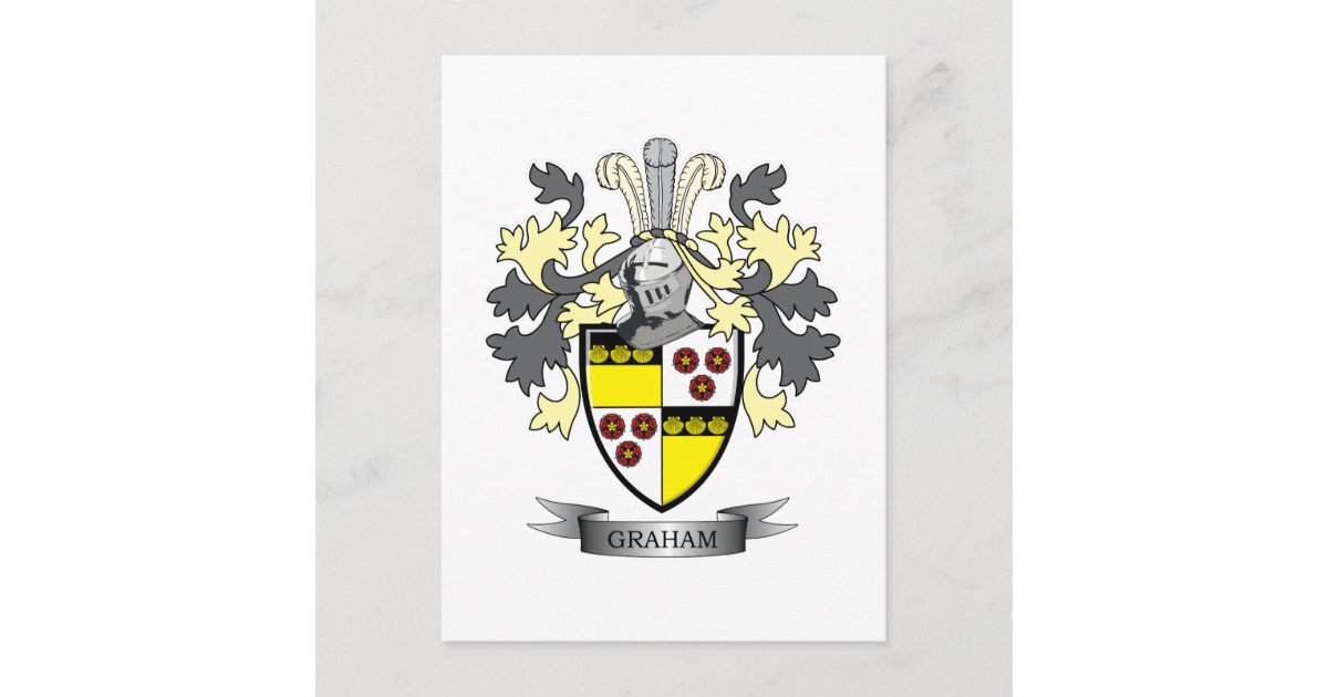 Graham Family Crest Coat of Arms Postcard | Zazzle