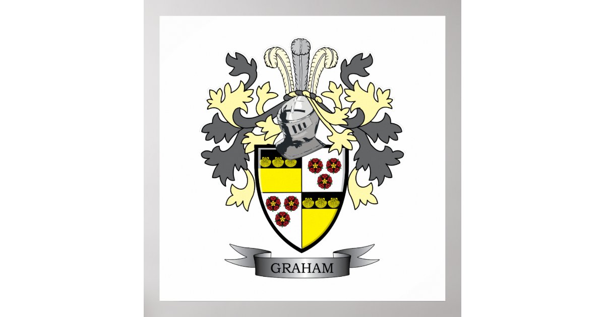 Graham Family Crest Coat of Arms Poster | Zazzle