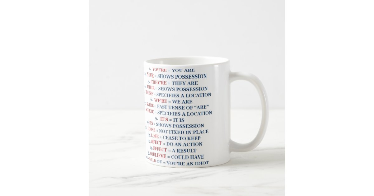 Grammar mug | Zazzle