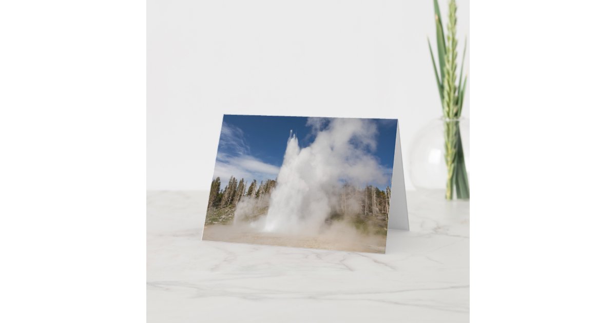 Grand Geyser Folded Greeting Card | Zazzle