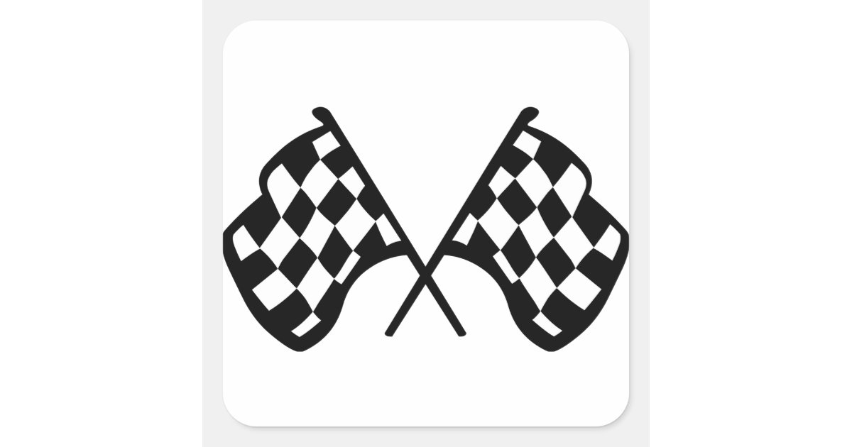 Grand Prix Flags Square Sticker | Zazzle