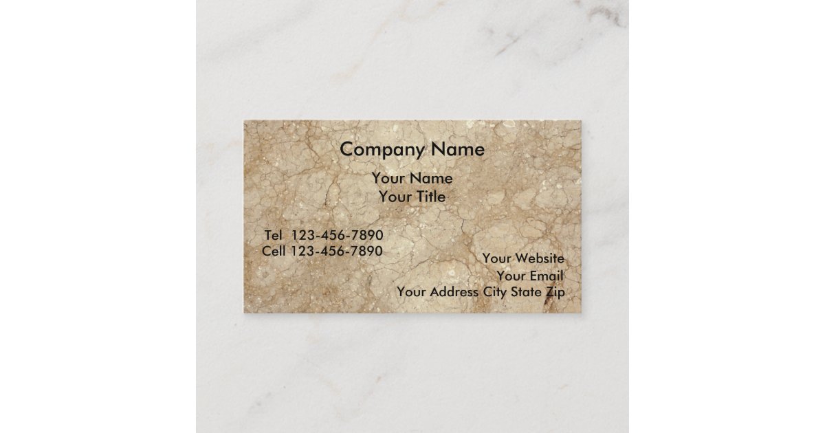 Granite Business Cards | Zazzle