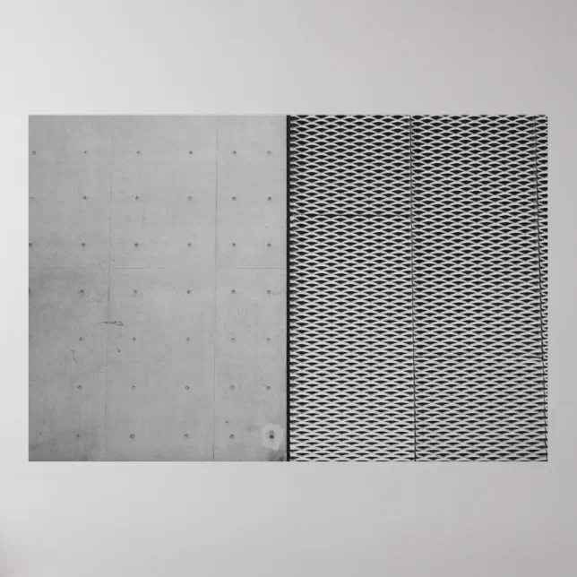 Gray metal galvanized sheet poster | Zazzle